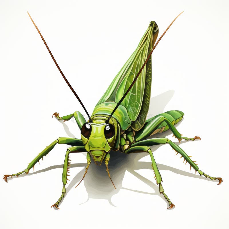 Grasshopper Vector Illustration in the Style of Georgia O Keeffe Stock ...