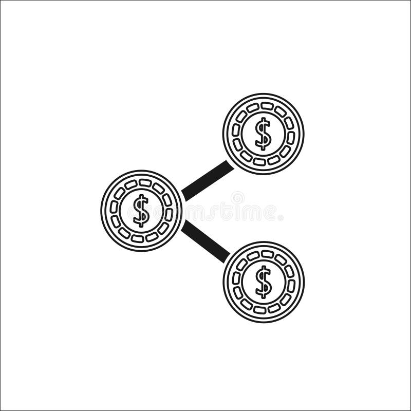Casino Chip Money Doubling, Win Icon. Stock Vector - Illustration of ...