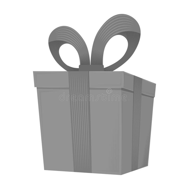 Vector Gray Gift Box Isolated on White Background Stock Vector ...
