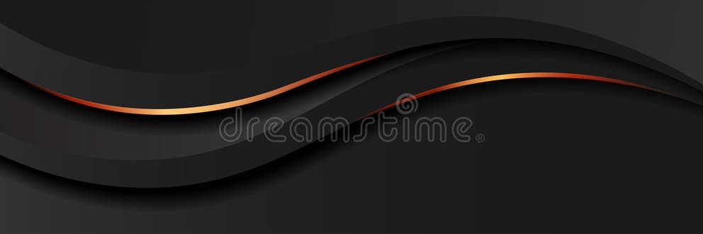 Vector Gray Line Background Curve Element with Black Space for Text and ...