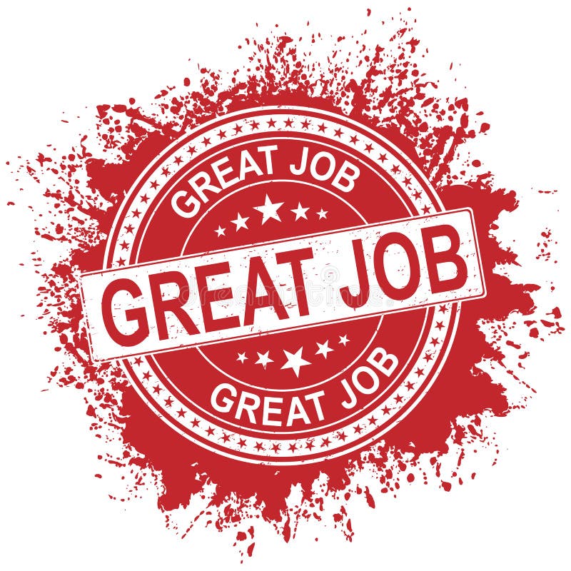 Vector Great Job Red Rubber Stamp Grungy Old Stock Vector ...