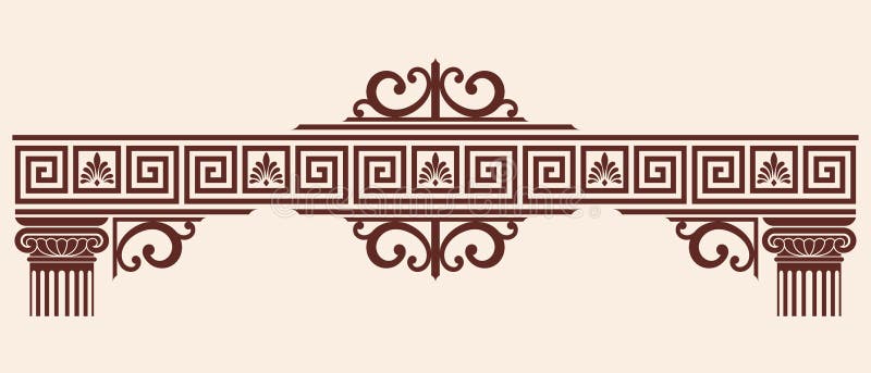 Vector Greek ornament. stock illustration. Illustration of mythology ...