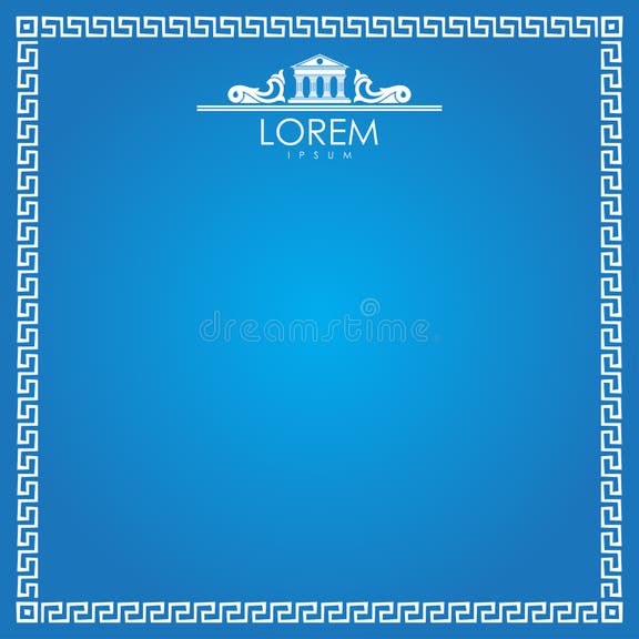 Vector Greek template. stock vector. Illustration of illustrated - 88326530