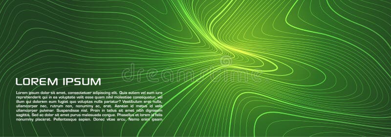 Vector Green Abstract Lines Flow Fluid Background. Can Be Used for ...