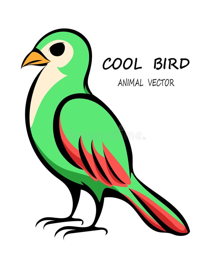 Vector of a Green Bird Eps 10 Stock Vector - Illustration of beautiful ...