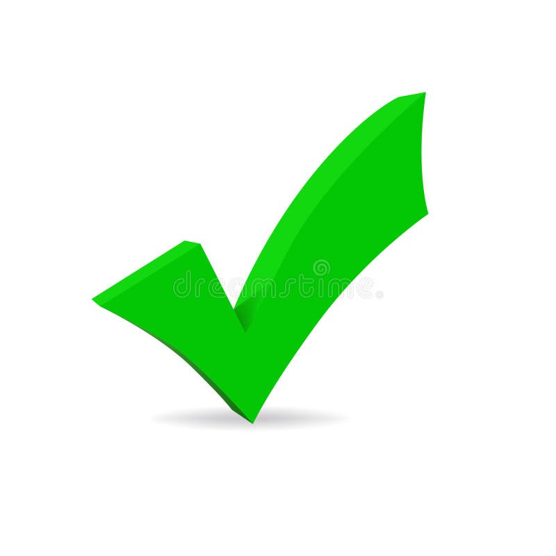 Vector Green Correct Symbol Stock Vector - Illustration of evaluation ...
