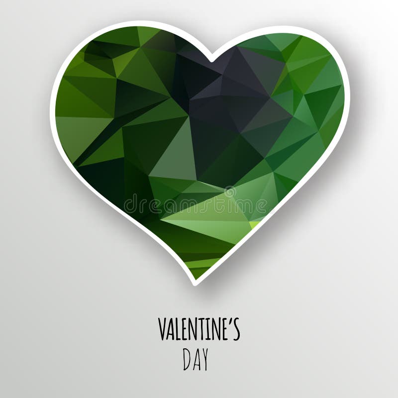 Vector Crystal Heart Isolated on White Background. Stock Vector ...