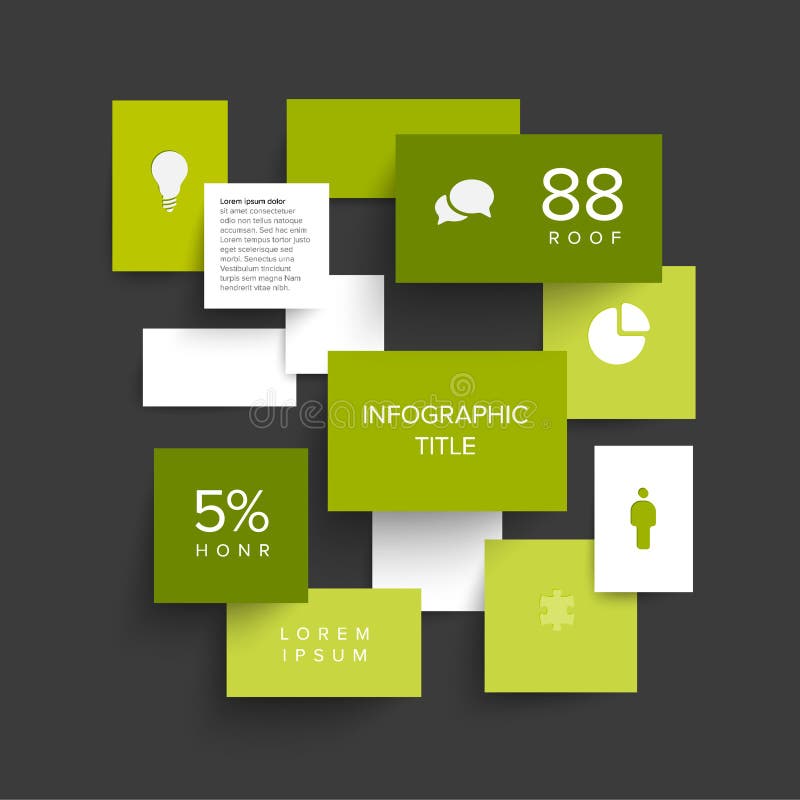 Vector Green Flat Design Infographic Elements Stock Vector ...