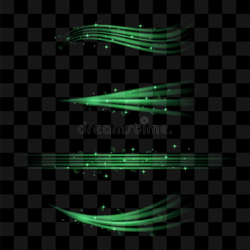 Vector Green Fresh Air Effect Set on Checkered Background. Water ...