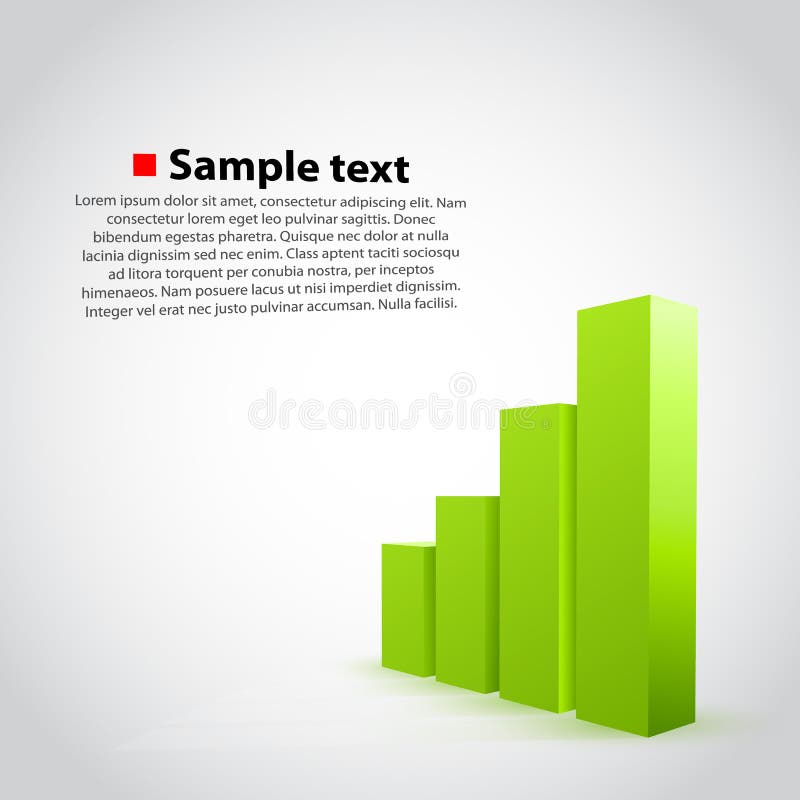 Vector Green Graph Chart Background. Stock Vector - Illustration of ...