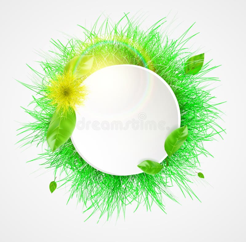 Vector Green Grass. Hello Summer Banner Stock Vector - Illustration of ...