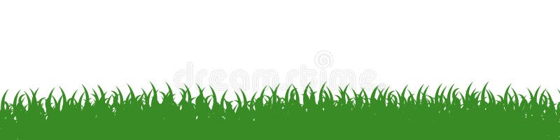 Vector Green Grass Silhouette. Grass Repeating Background. Green Grass ...
