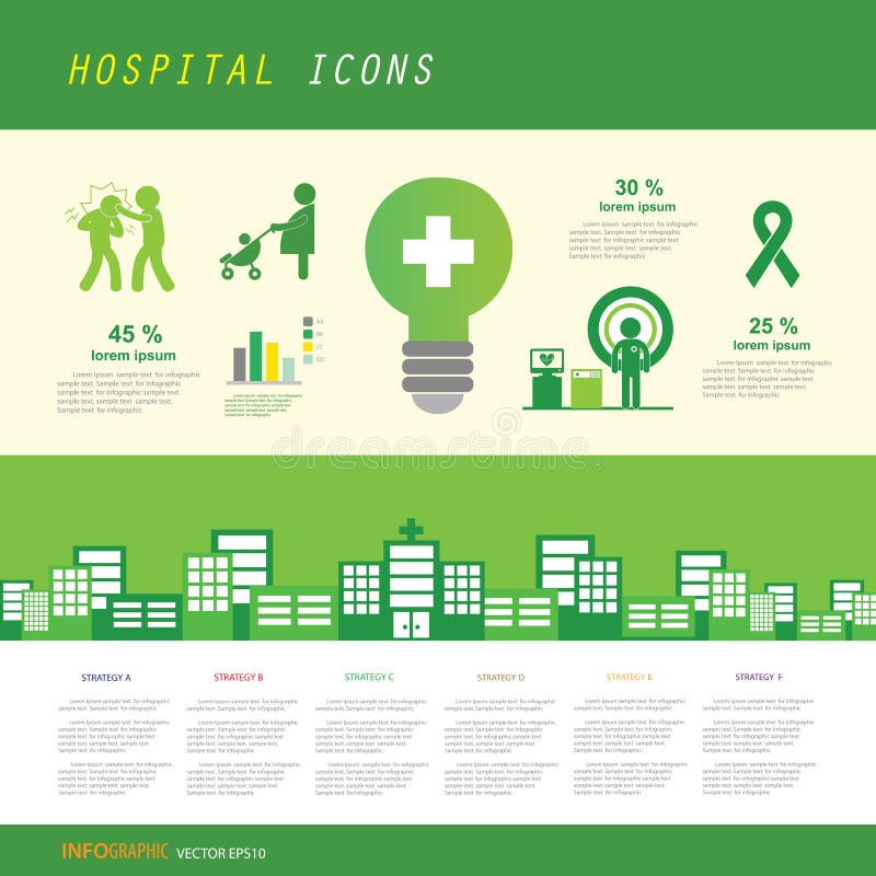 Green hospital icon set stock vector. Illustration of symbol - 133902809