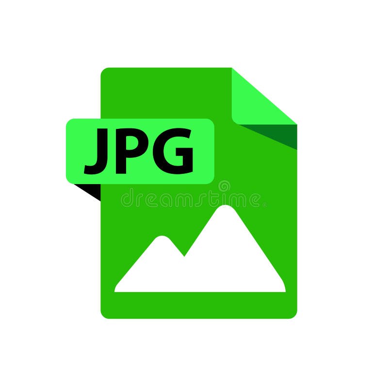 Vector Green Icon JPG. File Format Extensions Icon Stock Vector ...