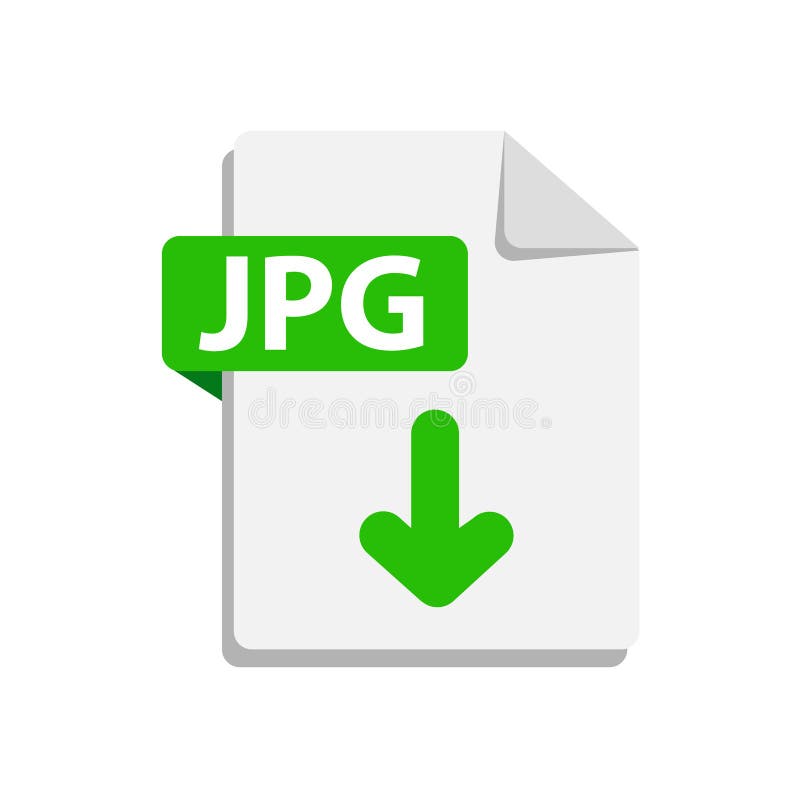Vector Green Icon JPG. File Format Extensions Icon Stock Vector ...