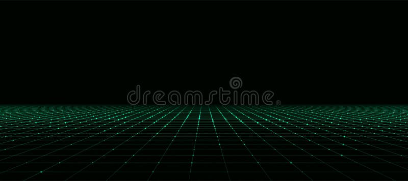 Green Perspective Background with Light Effects - 3d Illustration Stock ...