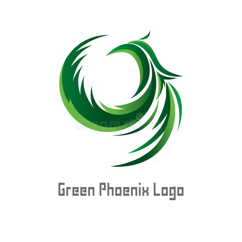Vector Green Phoenix Template Design , Editable File, Easy To Use and ...