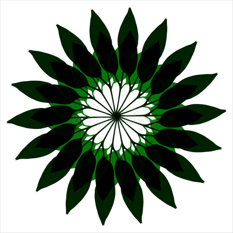 Vector of a Green Pinwheel on a White Background,, Stock Vector ...