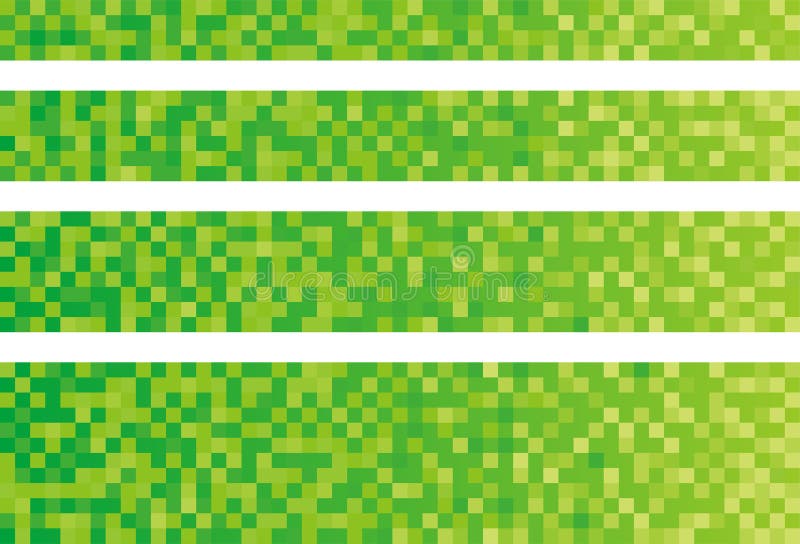 Vector Green Pixel Texture Background Illustration Set Isolated on a ...
