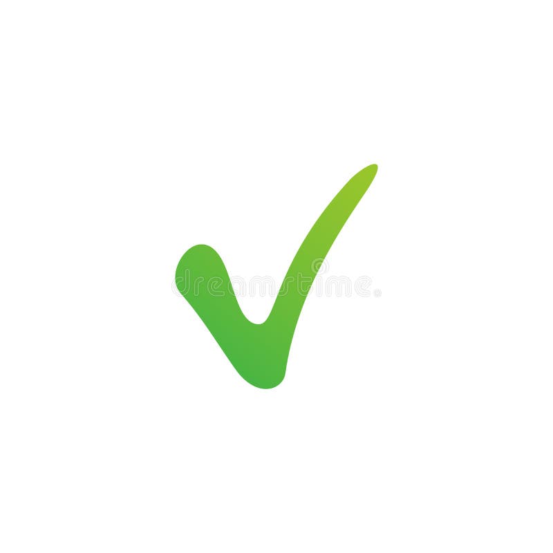 Vector Green Positive Checkmark, Stock Vector Illustration Isolated On ...