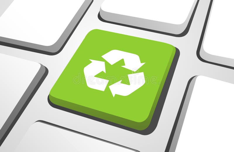 Recycle button icon stock vector. Illustration of conservation - 6050378