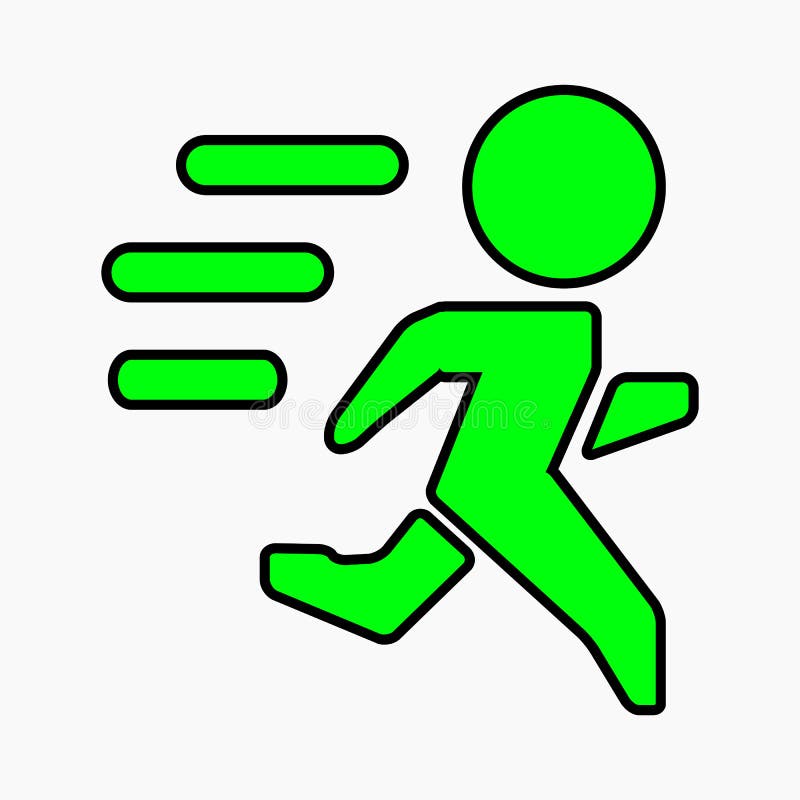 Running man stock vector. Illustration of human, marathon - 262000693