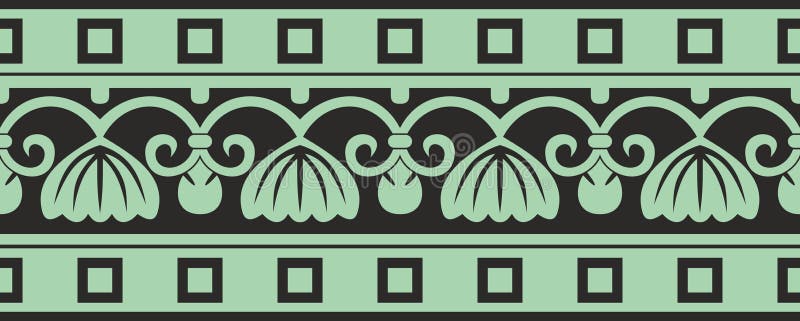 Vector Green Seamless Ornament of Ancient Greece. Stock Vector ...