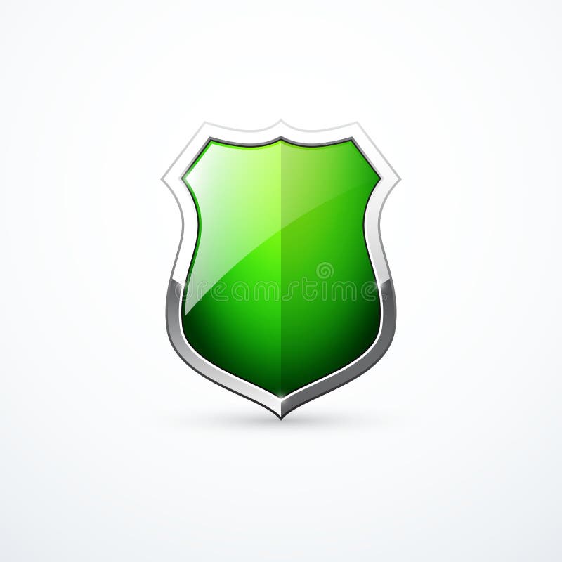 Vector green shield icon stock illustration. Illustration of element ...