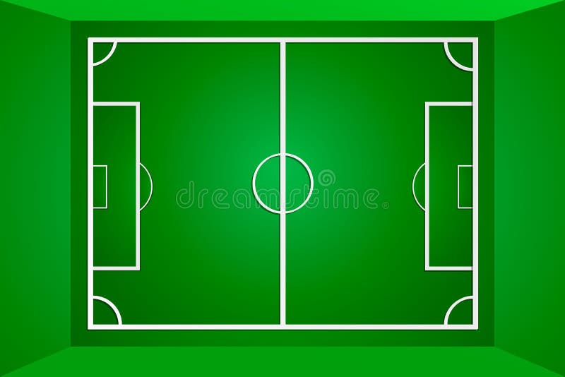 Vector Green Soccer Field or Football Field Stock Vector - Illustration ...