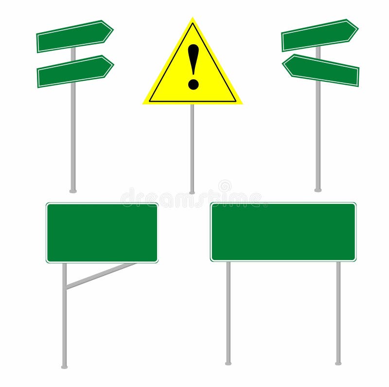 Vector Green Symbol for Road Directions Stock Vector - Illustration of ...