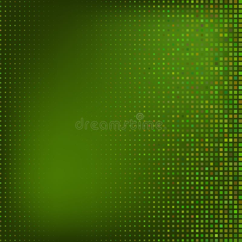Vector Green Tech Finance Fintech Background. Abstract Pixel Pattern ...