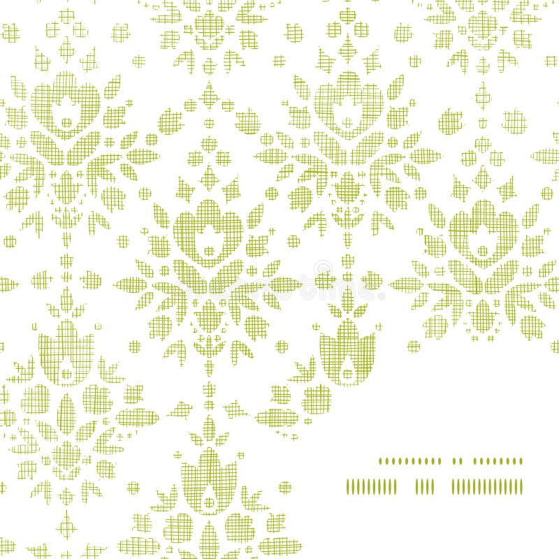 Vector Green Textile Damask Flower Frame Corner Stock Vector ...