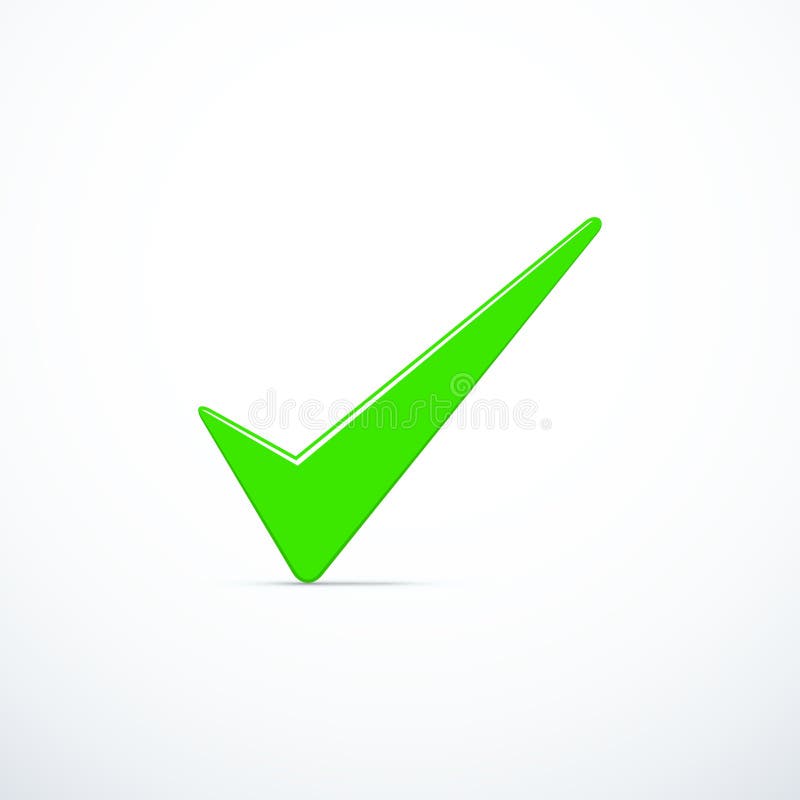 Vector green tick icon stock vector. Illustration of control - 100066186