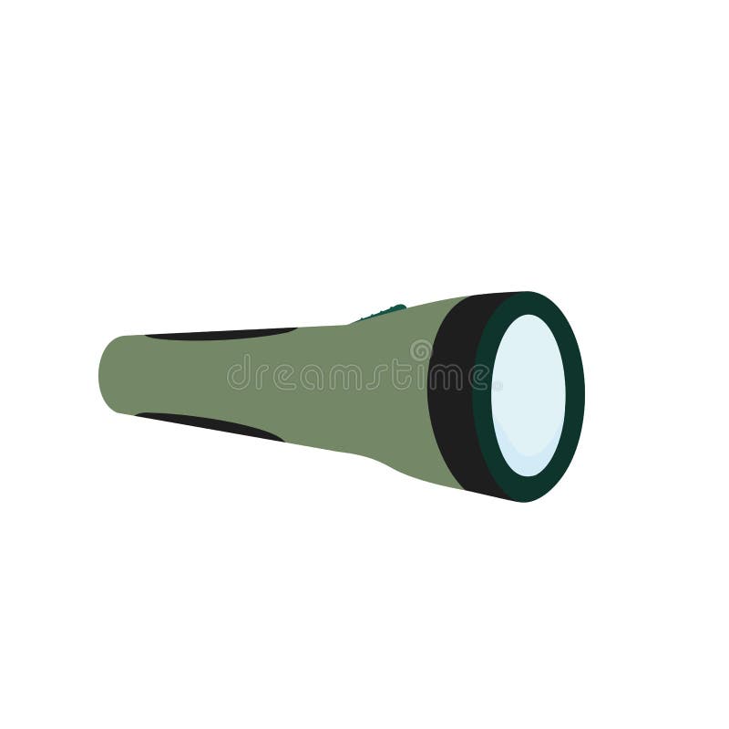Vector Green Torch Isolated Icon Stock Vector - Illustration of green ...