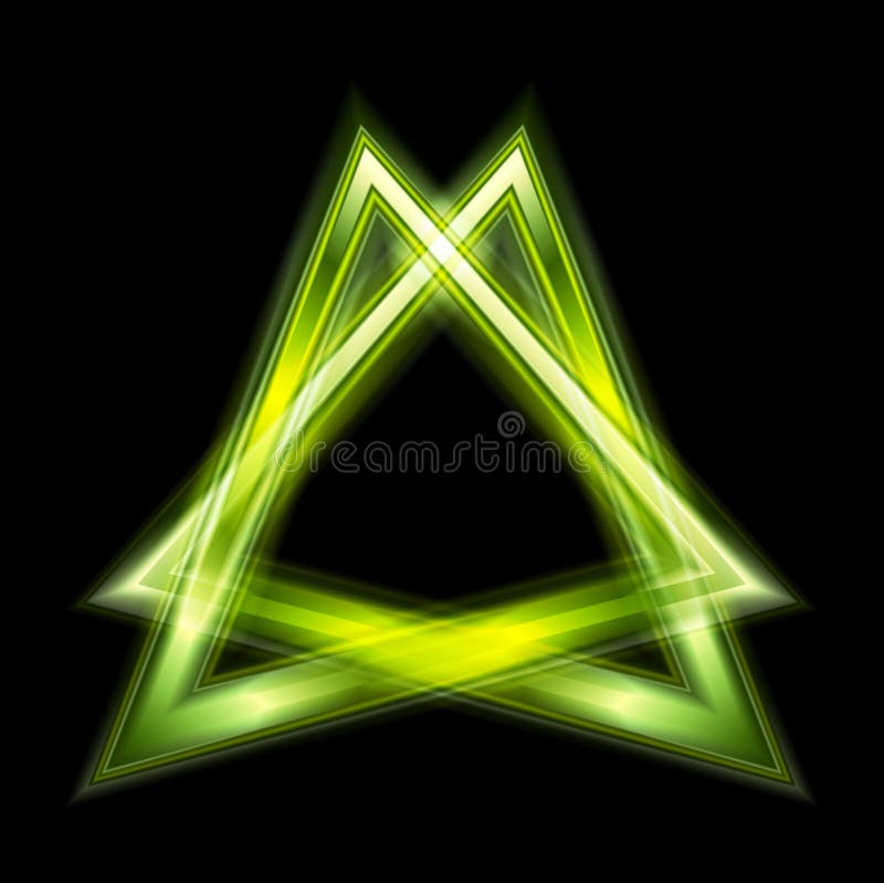 Vector Green Triangle Shape Stock Illustration - Illustration of ...