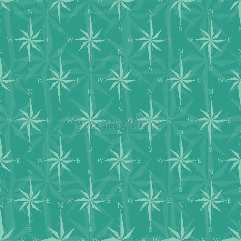 Vector Green Wind Roses Seamless Pattern Background Texture Stock ...