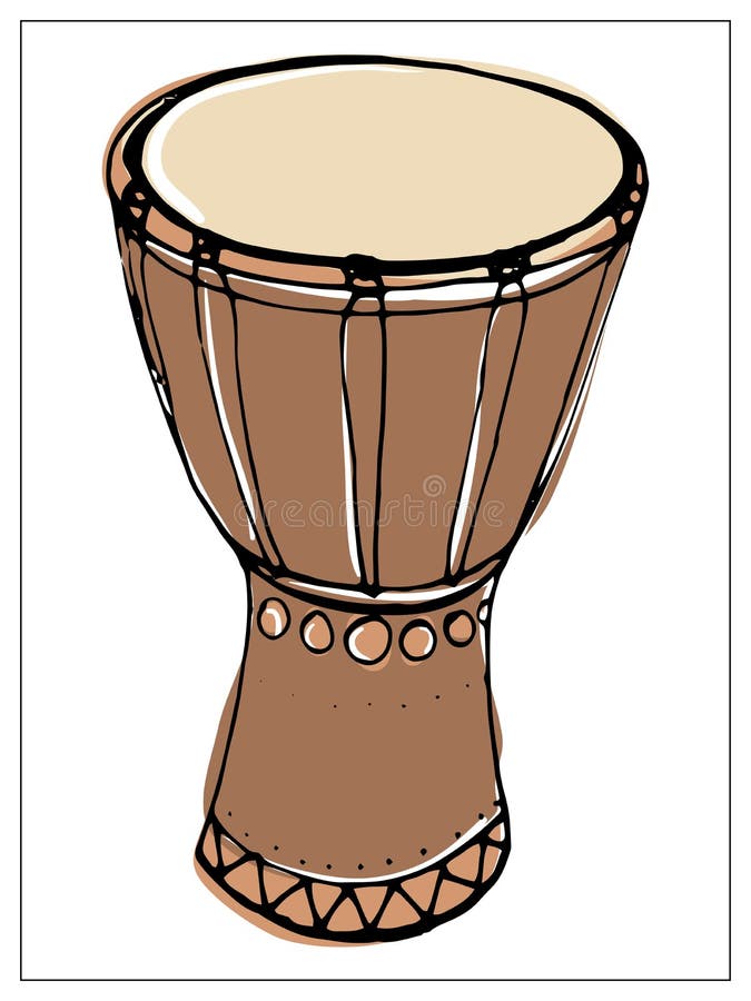 Djembe Cartoon Colored Clipart Illustration Stock Vector - Illustration ...