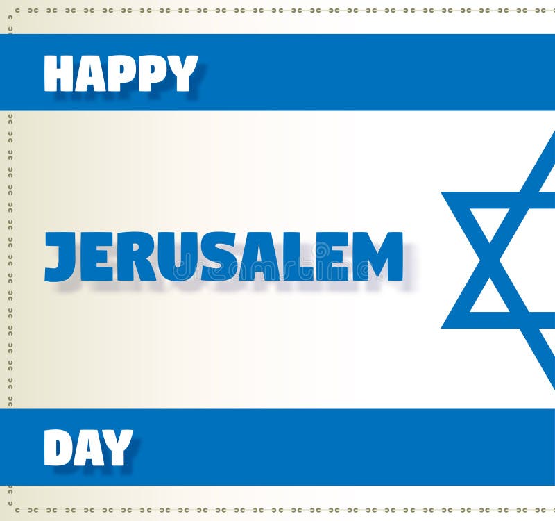 Vector Greeting Card for Happy Day of Israel. Stock Vector ...