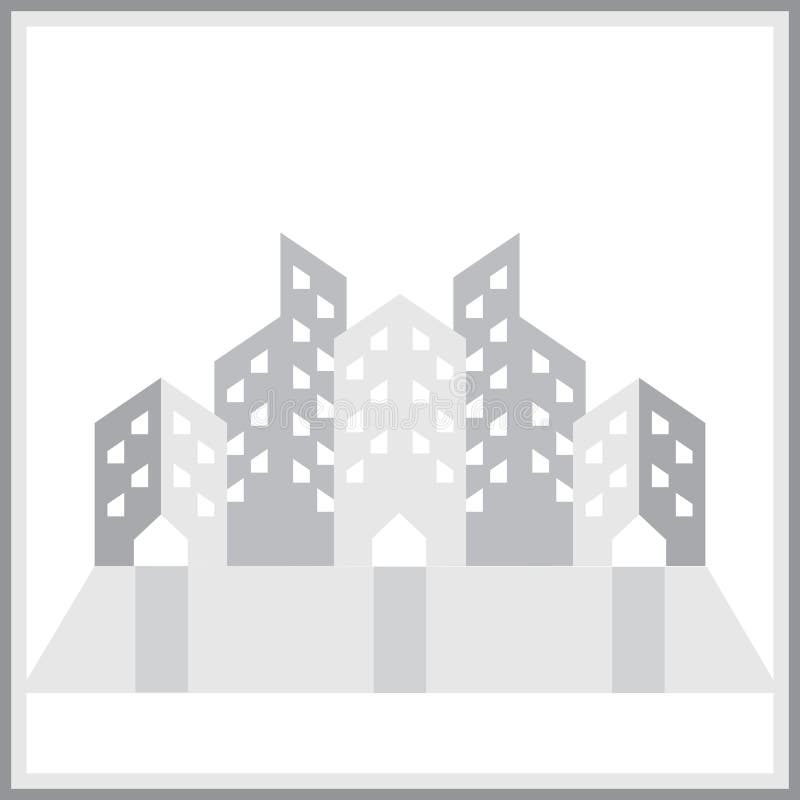 Vector Grey Illustration of Modern City Concept Stock Vector ...