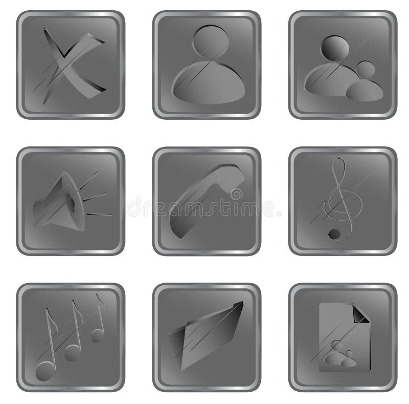 Icon set #3 stock vector. Illustration of communications - 9340074