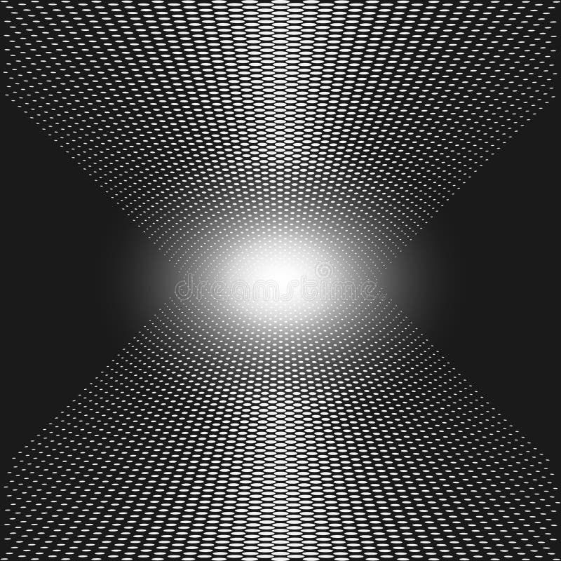 Vector Grid Perspective with Halftone Design Stock Vector ...