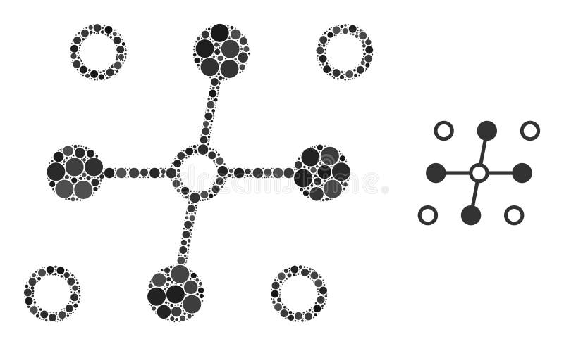 Vector Grid Structure Composition of Small Circles Stock Vector ...