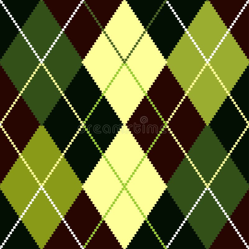 Vector groen argylepatroon vector illustratie. Illustration of naadloos ...