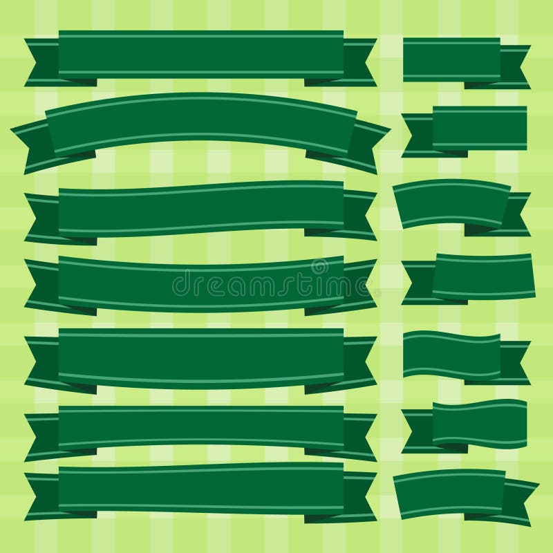 Vector Groen Lint vector illustratie. Illustration of decoratie - 87489396