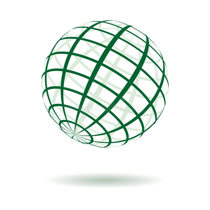 Vector Groene Gestreepte Bol Vector Illustratie - Illustration of ...