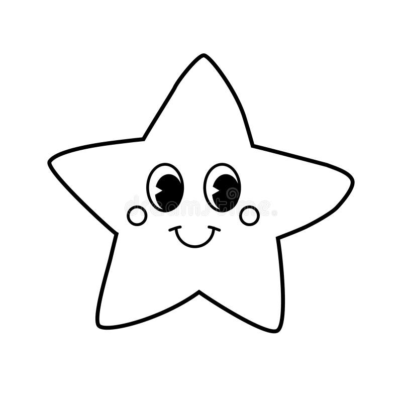 Vector Groovy Cartoon Retro Outline Star Stock Illustration ...