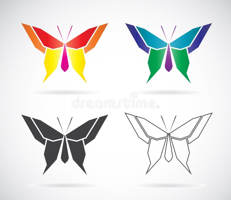 Vector group of butterfly stock vector. Illustration of blue - 41290988