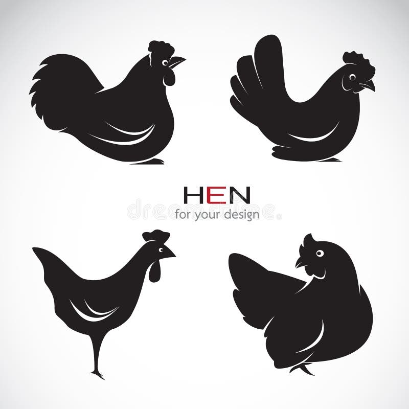 Vector group of hen design stock vector. Illustration of isolated ...