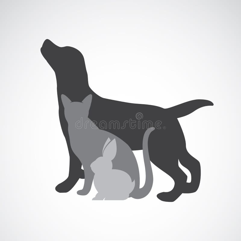 Dog, Cat, Rabbit Animal Drawing Stock Vector - Illustration of beauty ...