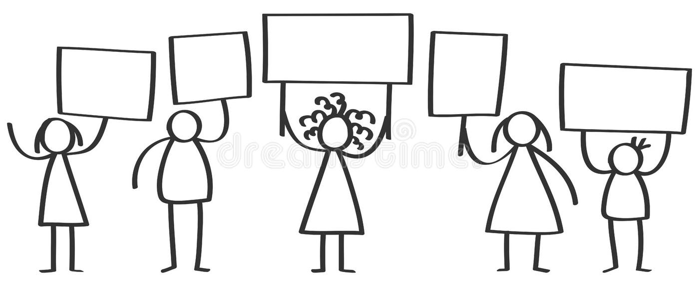 Stick Figure Holding Blank Sign Board Stock Illustrations – 126 Stick ...